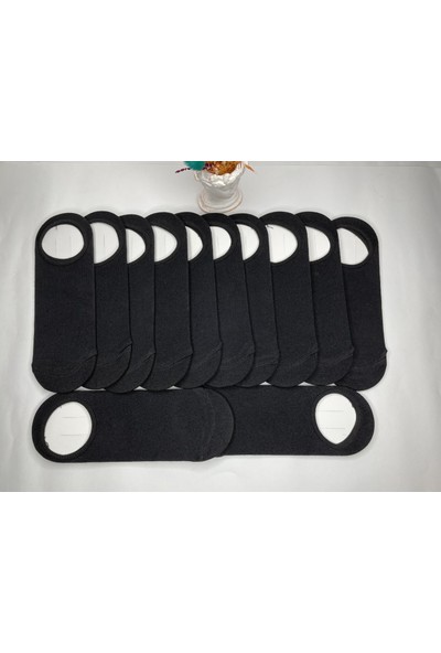 Depo Çamaşır Kadın Babet Siyah 12 Çift Çorap