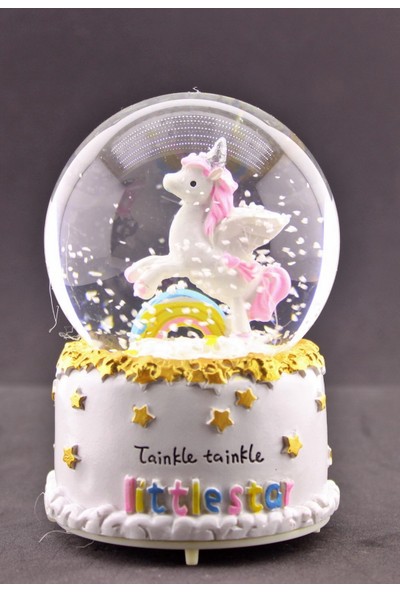 Deco Elit Little Star Gökkuşağı Unicorn Kar Küresi Orta Boy Işıklı Müzikli 12CM-30G Deco Elit Little Star Gökkuşağı Unicorn Kar Küresi Orta Boy Işıklı Müzikli 12CM-30G