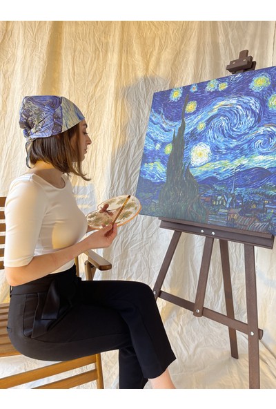 Ss Scarfs Van Gogh Yıldızlı Gece Kare Fular