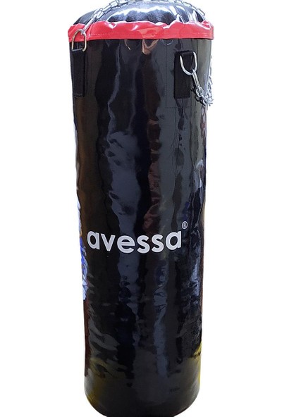 Avessa 70 cm Boks Torbası Siyah Parlak Deri