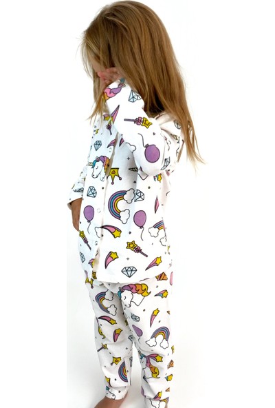 Miniko Butik Unicorn Desen Pazen Pijama Takımı