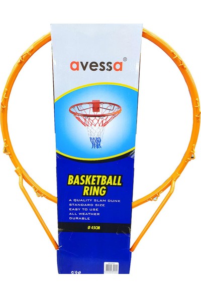 Avessa Basketbol Çemberi Tek Kat Fileli Basketbol Potası MB-23054