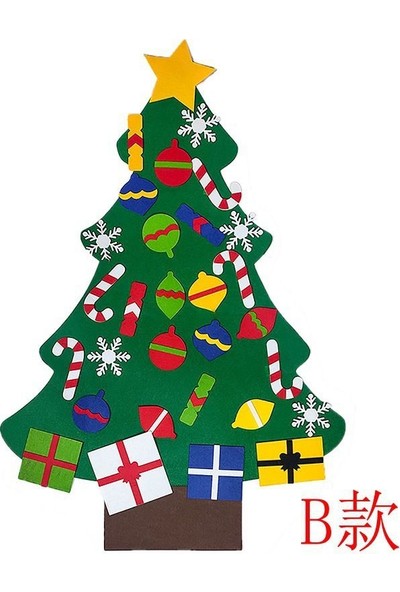 Ginson 3D Keçe Yeşil Yılbaşı Ağacı Süsü (Yurt Dışından)