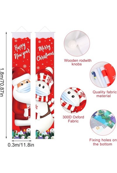 Ginson Kırmızı Noel Babalı Yılbaşı Süsleri (Yurt Dışından)