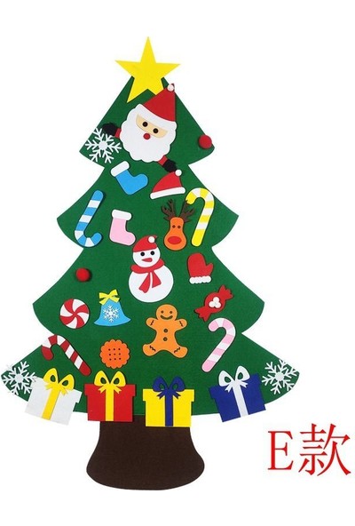 Ginson 3D Keçe Yeşil Yılbaşı Ağacı Süsü (Yurt Dışından)