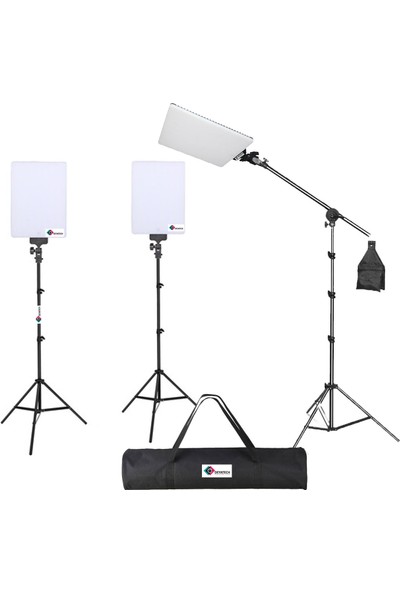 Deyatech Pro DEYA-530 LED Sürekli Video Işık Fotograf Çekim Işık Seti Siyah 3'lü Deyatech Pro DEYA-530 LED Sürekli Video Işık Fotograf Çekim Işık Seti Siyah 3'lü