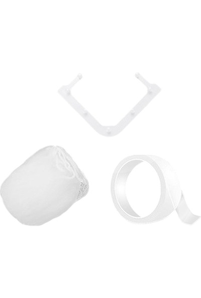 Dolity Lavabo Köşe Süzgeçler Sepet Üçgen Üçgen Lavabo Filtresi Net Çanta Beyaz (Yurt Dışından)