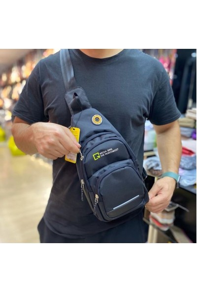 Mega Bag USB Cıkıslı Su Gecirmez Çapraz Askılı Göğüs ve Sırt Çantası, Günlük Body Bag Unisex Çanta