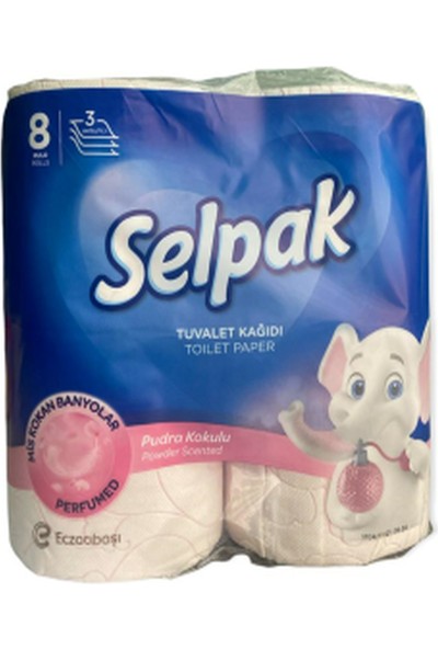 Selpak Tuvalet Kağıdı Pudra Kokulu 8'li