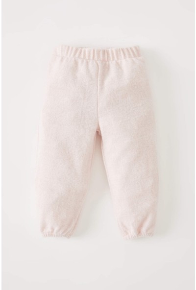 DeFacto Kız Bebek Regular Fit Triko Görünümlü Uzun Tayt W3462A221WN