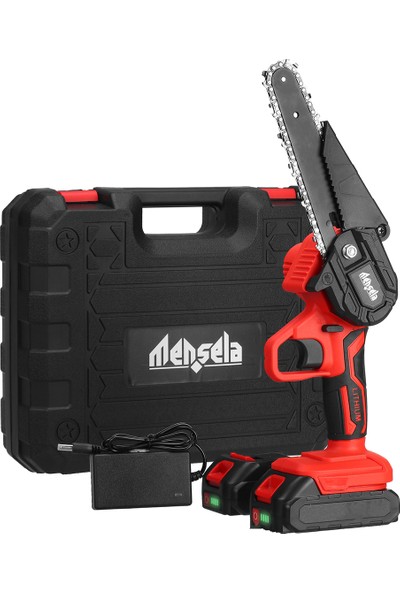 Mensela Cs-L2+ 6 Inç 800W 18V Elektrikli Testere Tek El Testere Ahşap Günlük Kesme Kesici W/ Yedek Zincir 2.0AH Pil Ağaç Işleme Aleti - Iki Pil (Yurt Dışından) Mensela Cs-L2+ 6 Inç 800W 18V Elektrikli Testere Tek El Testere Ahşap Günlük Kesme Kesici W/ Yedek Zincir 2.0AH Pil Ağaç Işleme Aleti - Iki Pil (Yurt Dışından)