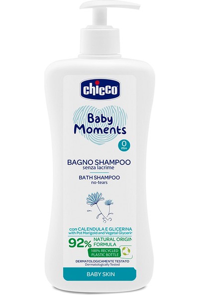 Chicco Baby Moments Doğal Saç ve Vücut Şampuanı 750ML