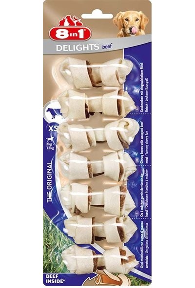 8in1 8 In 1 Delights Bones Biftekli Ağız Bakım Kemiği Xs Boy 7´li 84 gr 8in1 8 In 1 Delights Bones Biftekli Ağız Bakım Kemiği Xs Boy 7´li 84 gr