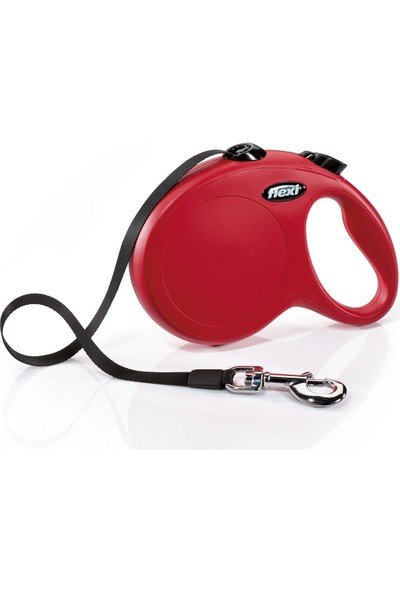 Flexi New Classic Şerit Otomatik Gezdirme Tasması (L) 5m Kırmızı Flexi New Classic Şerit Otomatik Gezdirme Tasması (L) 5m Kırmızı