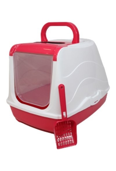 Mio Kapalı Kedi Tuvaleti Kırmızı 36 x 49 x 39 cm