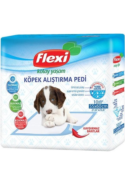 Flexi Eğitim Pedi 55 x 60 Kaydırmaz Bantlı 10 Adet Flexi Eğitim Pedi 55 x 60 Kaydırmaz Bantlı 10 Adet