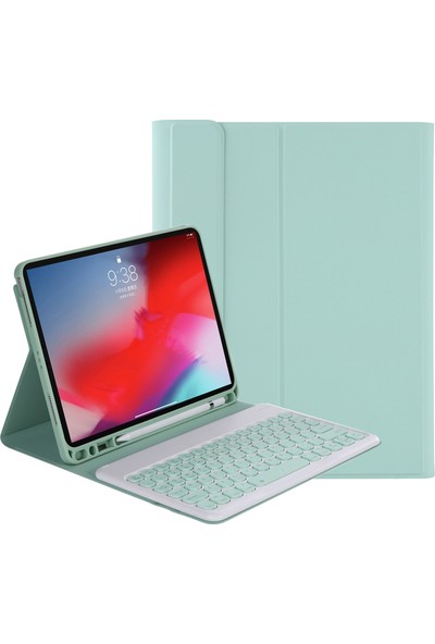 Sunsky YT098B iPad Air Için Bluetooth Klavye Kılıfı 4 10.9 Inç (2020) Açık Yeşil (Yurt Dışından)