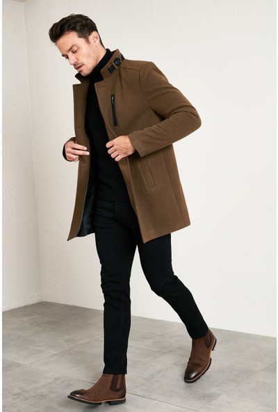 Buratti Slim Fit Pamuklu Kaşe Kaban Erkek Kaban 5840099 Buratti Slim Fit Pamuklu Kaşe Kaban Erkek Kaban 5840099