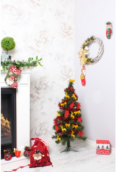 Kullan At Market 90 cm Ekonomik Yılbaşı Çam Ağacı Seti 1