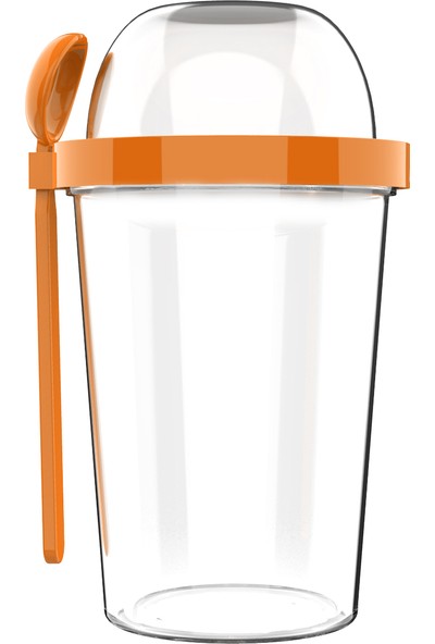 Poppard Capsule 450 ML + 100 ML  Granola Atıştırmalık Kabı - Turuncu