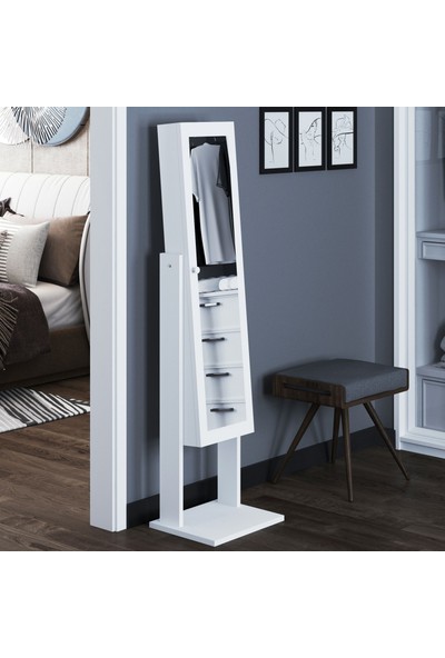 Cemre Home Aynalı Takı Aksesuar Dolabı Cemre Home Aynalı Takı Aksesuar Dolabı