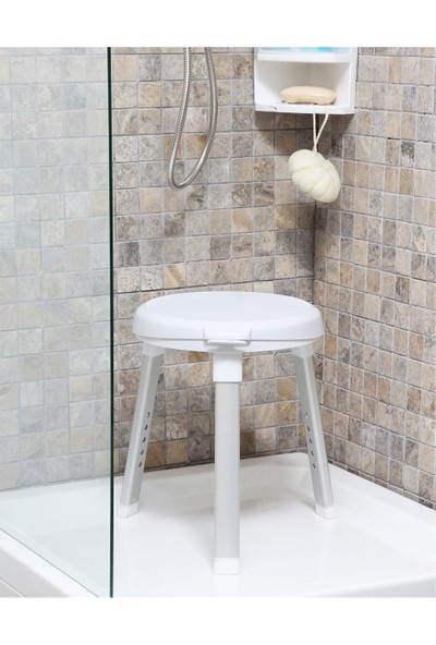 Primanova Cappadocia Döner Tablalı Banyo Taburesi Primanova Cappadocia Döner Tablalı Banyo Taburesi