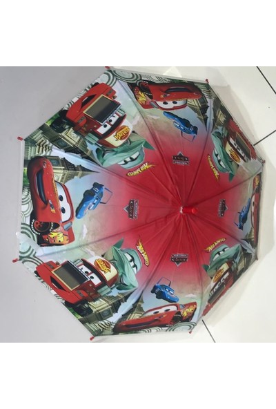 YVZ Cars Şimşek Mcqueen Arabalar Çocuk Şemsiye