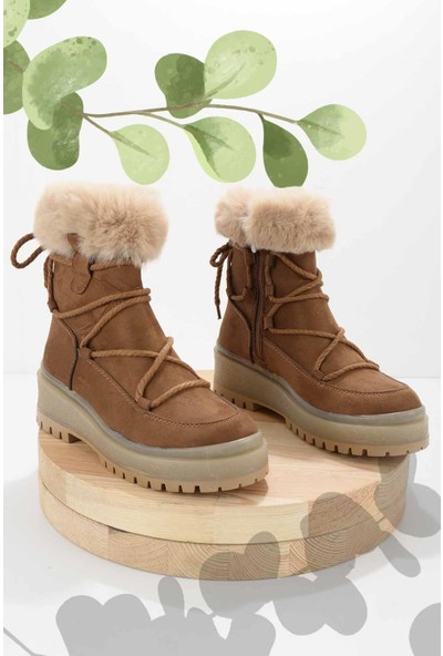 Bambi Taba Süet Kadın Bot & Bootie K02578001602