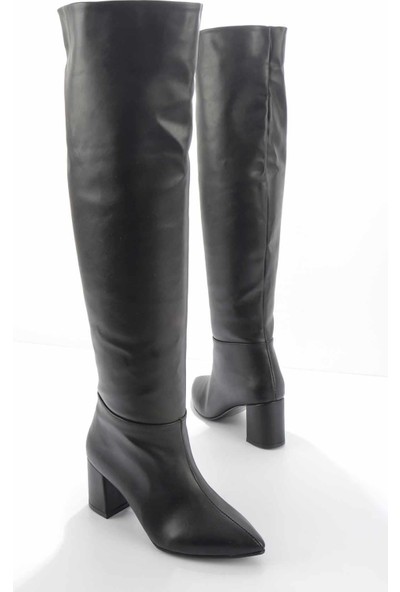 Bambi Siyah Kadın Çizme K03990200509