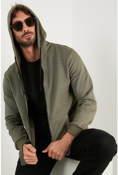 Buratti Pamuklu Kapüşonlu Fermuarlı Cepli Sweat Erkek Sweat 5905242 Buratti Pamuklu Kapüşonlu Fermuarlı Cepli Sweat Erkek Sweat 5905242