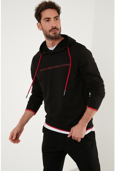 Buratti Pamuklu Baskılı Kapüşonlu Sweat Erkek Sweat 5905239