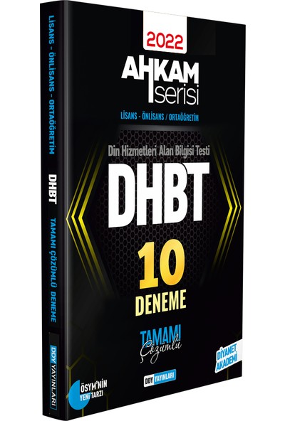 Ddy Yayınları 2022 Dhbt Ahkam Serisi Tüm Adaylar Tamamı Çözümlü 10 Deneme Ddy Yayınları 2022 Dhbt Ahkam Serisi Tüm Adaylar Tamamı Çözümlü 10 Deneme