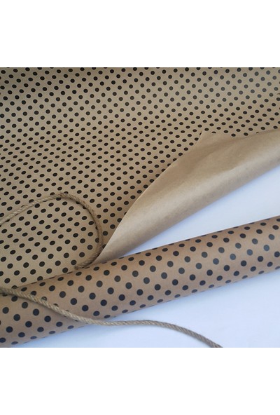 DirektAl Kraft Puantiyeli Kalın Ambalaj Kağıdı Siyah 70 x 100 cm 6'lı DirektAl Kraft Puantiyeli Kalın Ambalaj Kağıdı Siyah 70 x 100 cm 6'lı