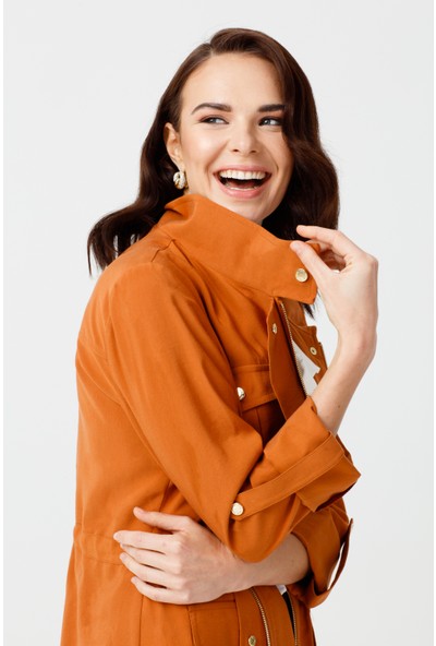 Ekol Dik Yaka Trençkot