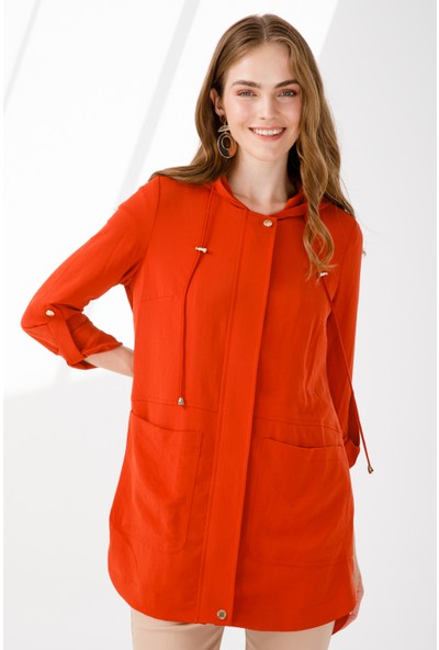 Ekol Kapüşonlu Trençkot