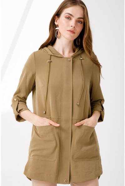 Ekol Kapüşonlu Trençkot