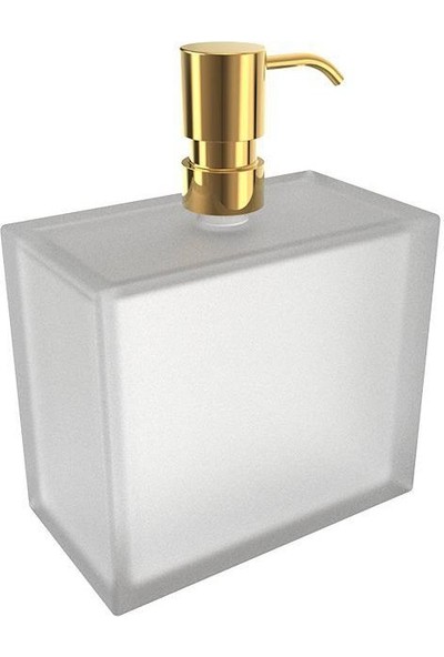 Bocchı Catanıa Sıvı Sabunluk Tezgah Üstü Beyaz Cam Altın 3103 0001 Eg