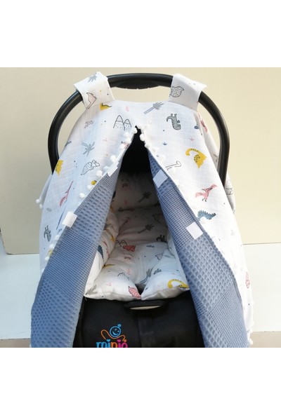 Baby Life Pikeli Müslin Kumaştan Puset Örtüsü ve Minderi Baby Life Pikeli Müslin Kumaştan Puset Örtüsü ve Minderi