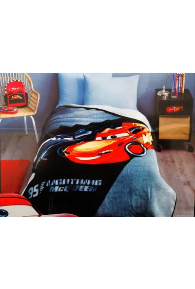 Özdilek Peluş Lisanslı Cars Baskılı Tek Kişilik Battaniye 7677