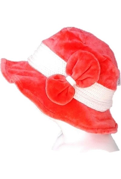Hippo Yenidoğan Fiyonklu Kız Bebek Kadife Şapka