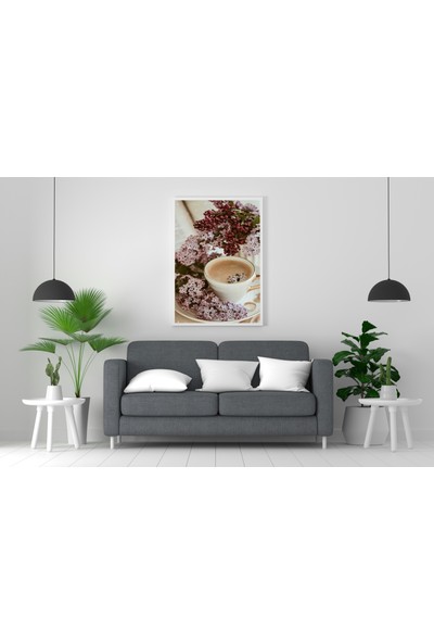 Emirgan Levanta Çiçek Renkli Kahve Dekoratif Beyaz Çerçeveli Tablo 21X30 cm Emirgan Levanta Çiçek Renkli Kahve Dekoratif Beyaz Çerçeveli Tablo 21X30 cm