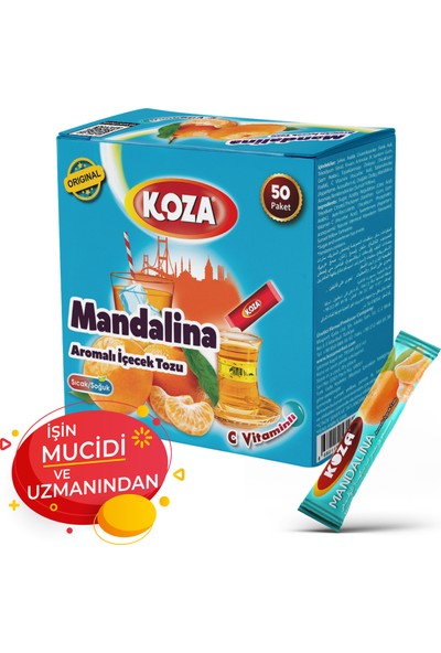 Koza Tek İçimlik Mandalina Aro. İçecek Tozu (50 Stick) Koza Tek İçimlik Mandalina Aro. İçecek Tozu (50 Stick)