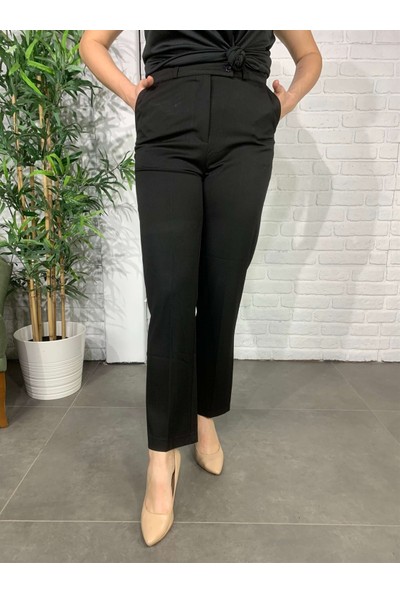 Roxxlen Kadın Siyah Büyük Beden Pantolon - 5107 Roxxlen Kadın Siyah Büyük Beden Pantolon - 5107