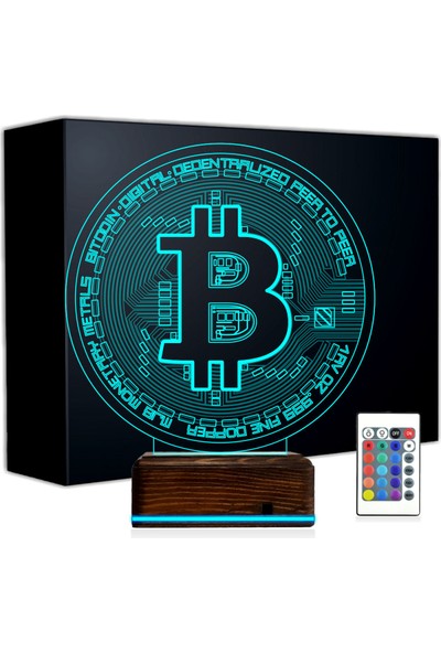 Tahta Moda 3D Lamba 16 Renk Kumandalı Finans Kripto Btc Bitcoin Sanal Para Tahta Moda 3D Lamba 16 Renk Kumandalı Finans Kripto Btc Bitcoin Sanal Para