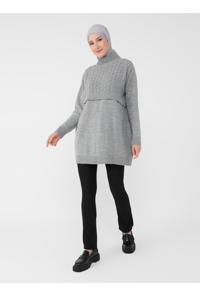 Benin Paçası Yırtmaç Detaylı Pantolon - Siyah - Benin