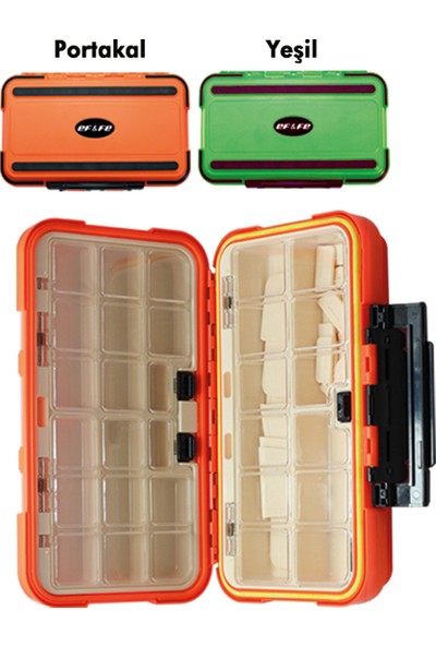 Effe Bölmeli Plastik Iğne Aksesuar Kutusu Yeşil Effe Bölmeli Plastik Iğne Aksesuar Kutusu Yeşil