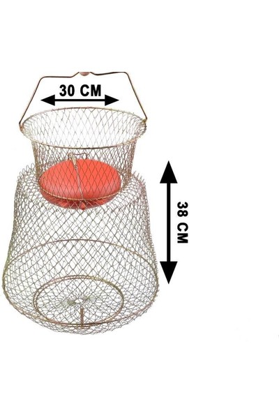 Effe Balık Sepeti Şamandıralı Tel Livar (Ø 45 Cm) Effe Balık Sepeti Şamandıralı Tel Livar (Ø 45 Cm)