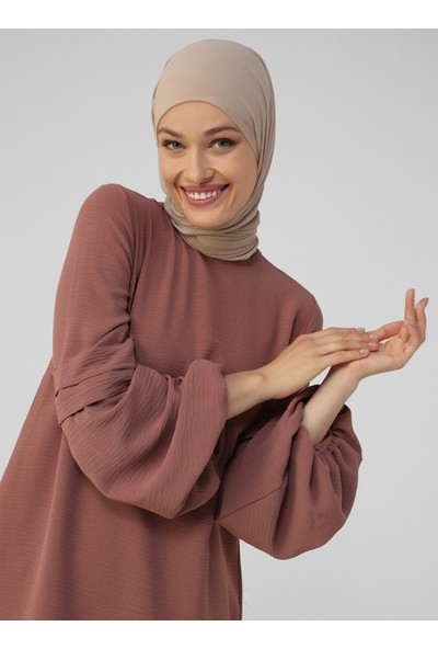 Refka Balon Kollu Aerobin Tunik - Gül Kurusu - Refka Refka Balon Kollu Aerobin Tunik - Gül Kurusu - Refka