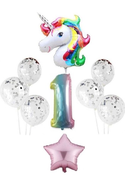 Dipak Unicorn Temalı 0 Yaş Doğum Günü Seti