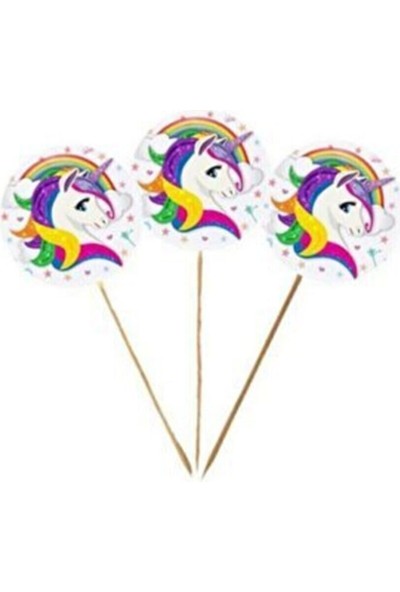 Dipak Unicorn Pasta Üstü Kürdan 20 Adet